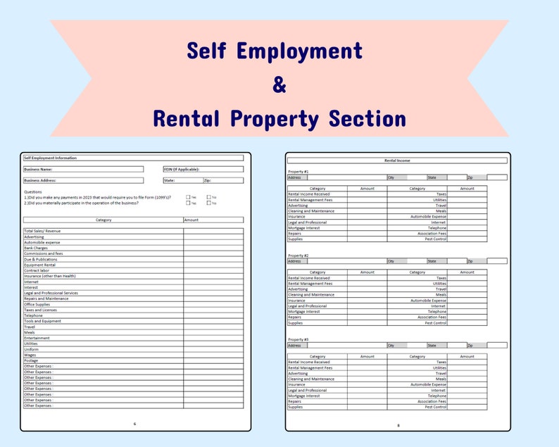 Ultimate Tax Organizer - Printable Tax Organizer for Individuals (1040 ...