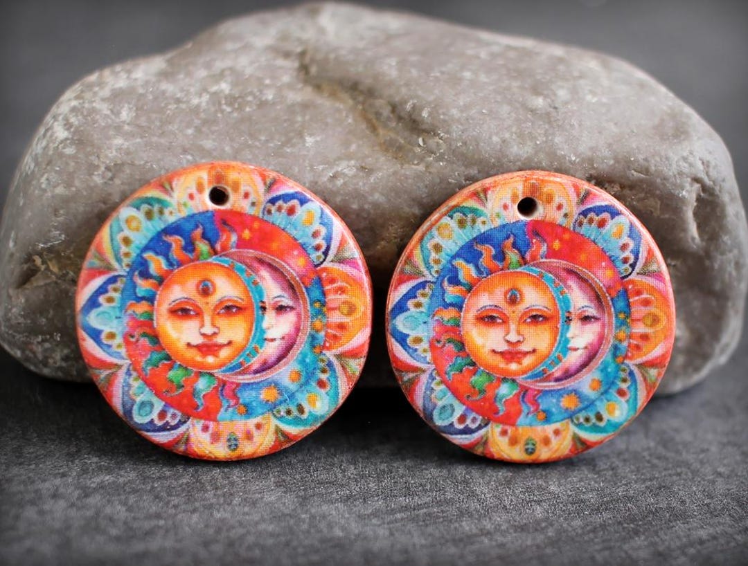 Polymer Clay Earring Components. Graphic Earring Pair Charms ...