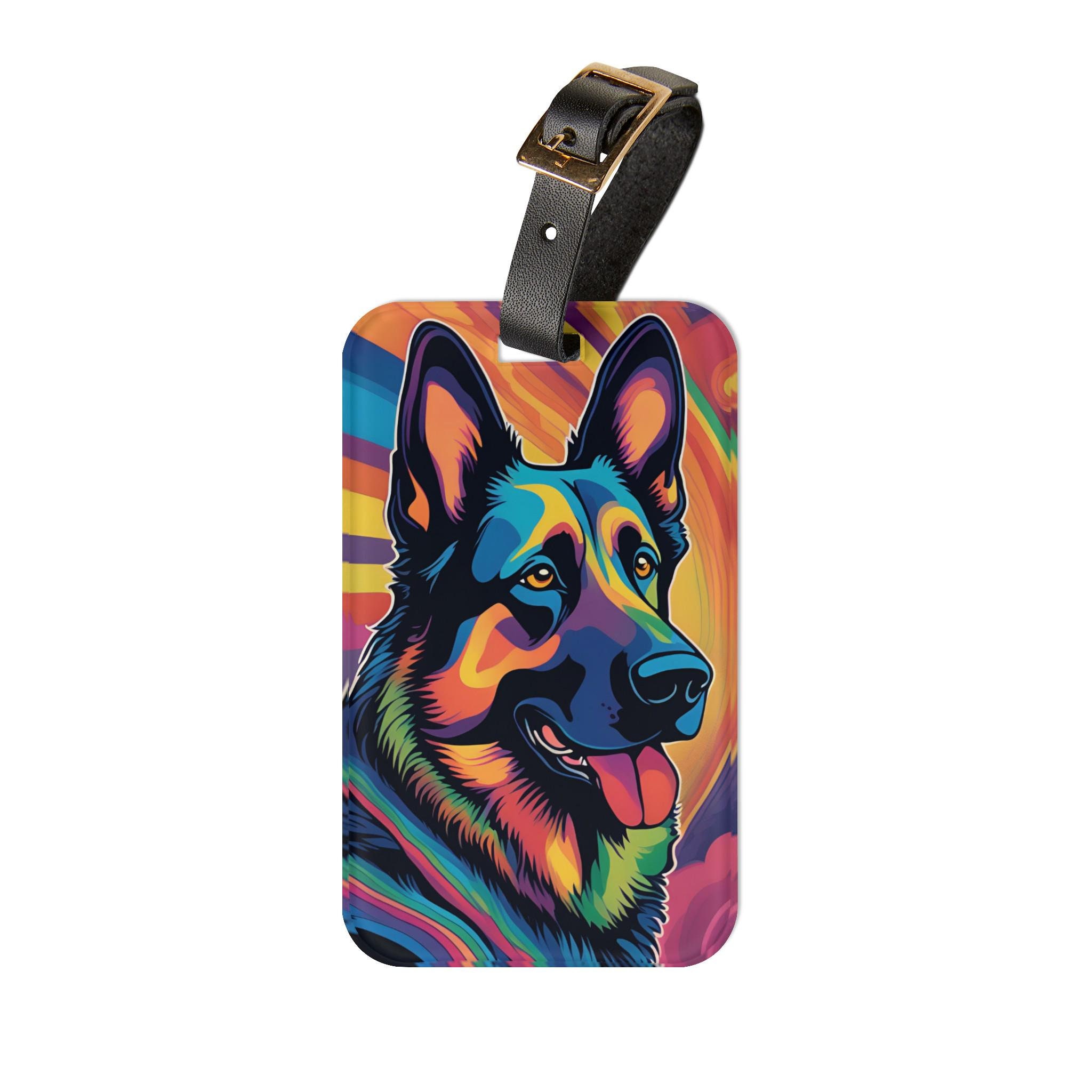 Dog Luggage Tag,vibrant Retro Style Suitcase Tag,tag for Bag,backpack ...