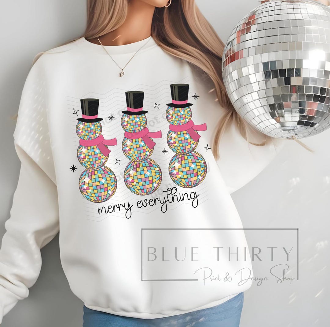 Christmas Snowman Design Png Disco Ball Snowman Design Retro Winter PNG ...