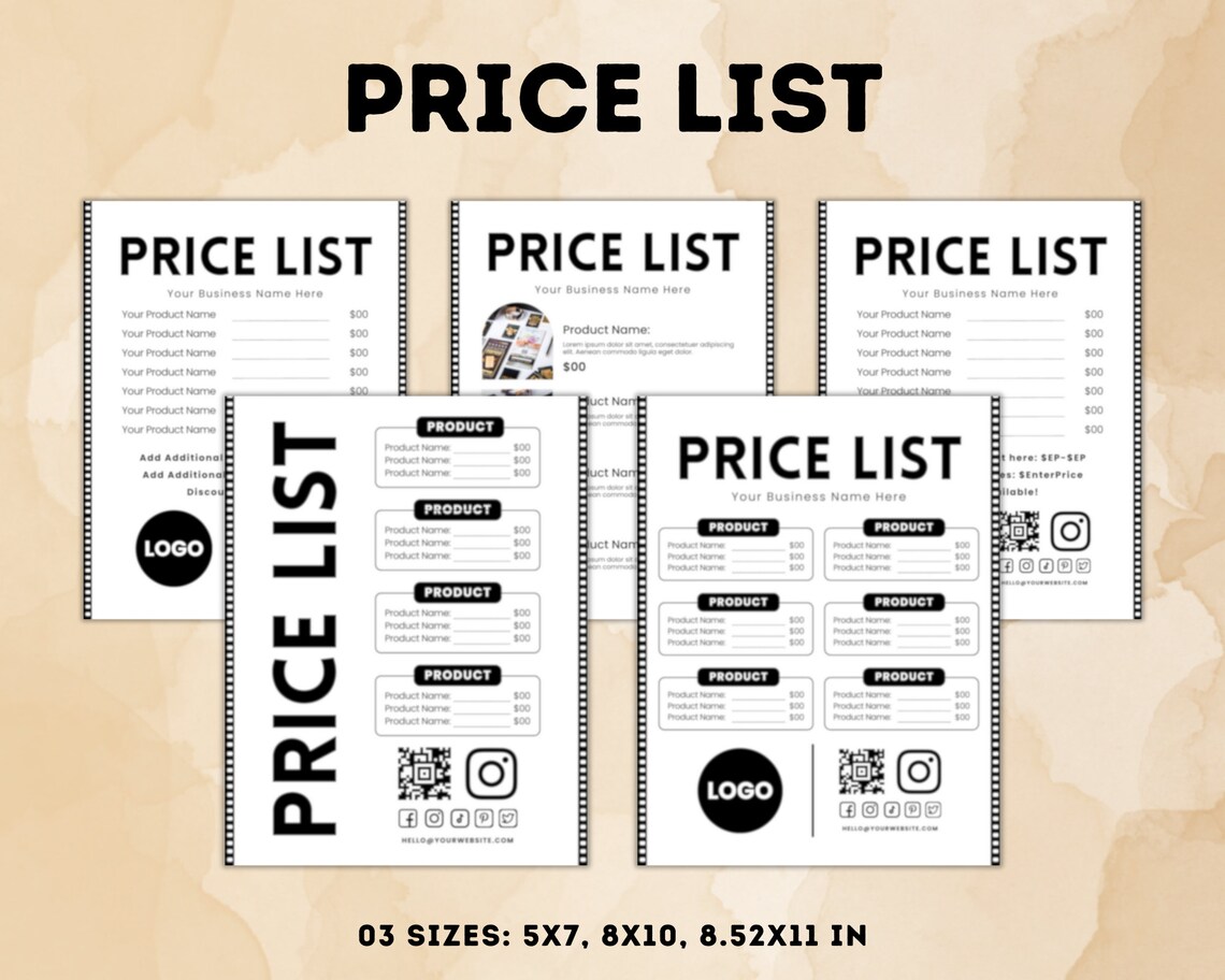 Editable Payment Sign Template Bundle, Printable Scan to Pay, Qr Code ...