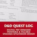 D&D Downloadable Quest Log/tracker | Tabletop RPG Quest Tracker ...