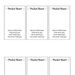 Pocket Heart Template - Etsy