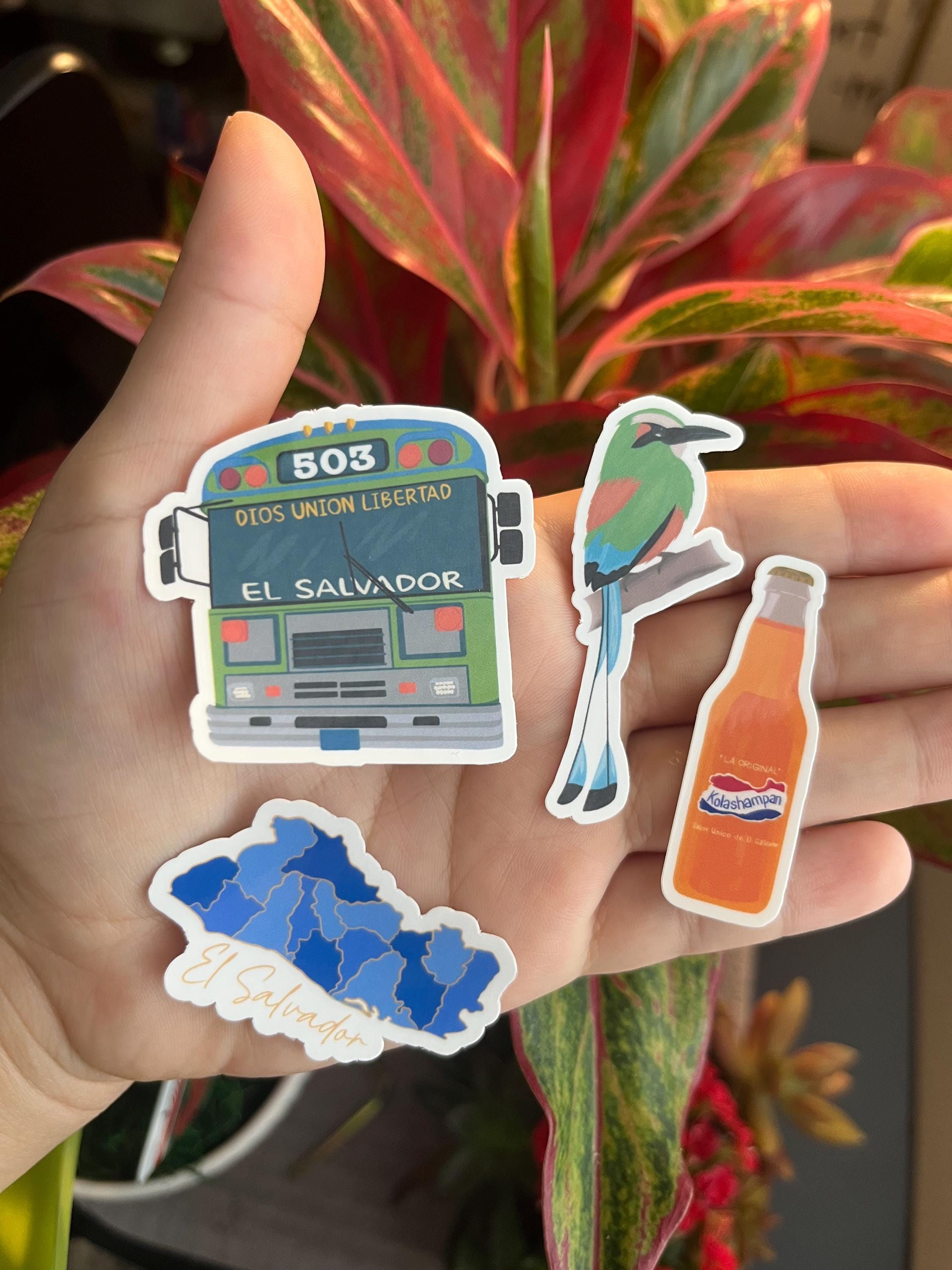 El Salvador Mini Sticker Pack Torogoz Salvadoran Bus Kolashampan El ...