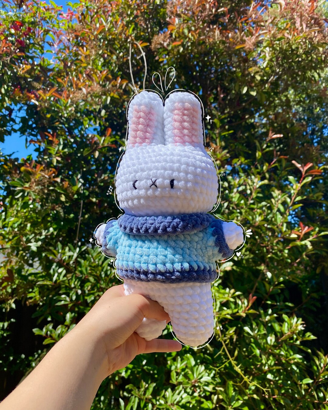 Crochet Bunny Plush, Amigurumi Bunny Stuffed Animal, Handmade Miffy ...