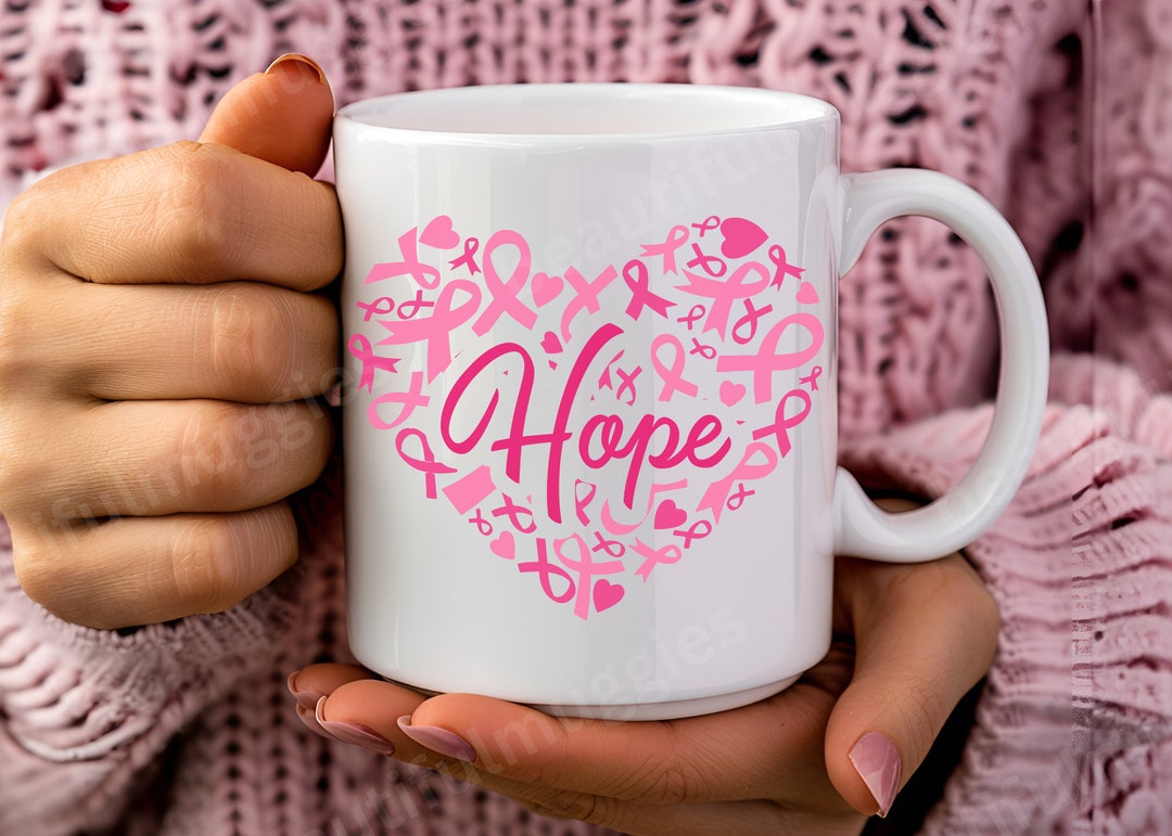 Breast Cancer Fighter Sublimation Coffee Mug 11oz / Pink Support Mug ...