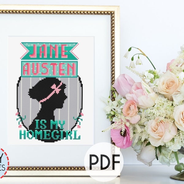 Jane Austen Cross Stitch Pattern - Etsy