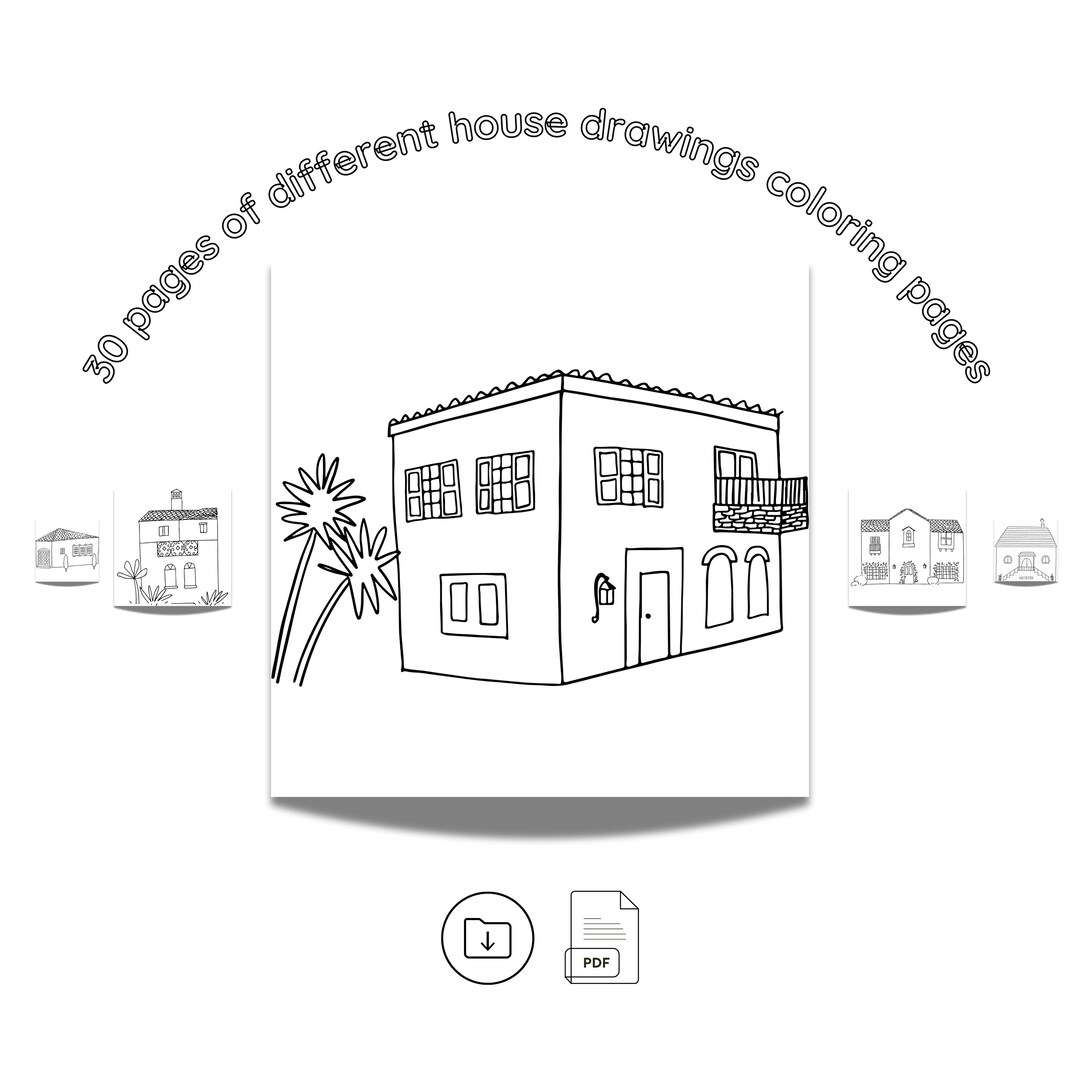 Home Themed Coloring Pages for All Ages | Digital and Printable - Etsy
