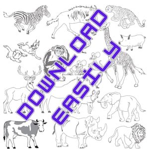 18-piece Animal-themed Digital Coloring Set | Fun and Educational ...