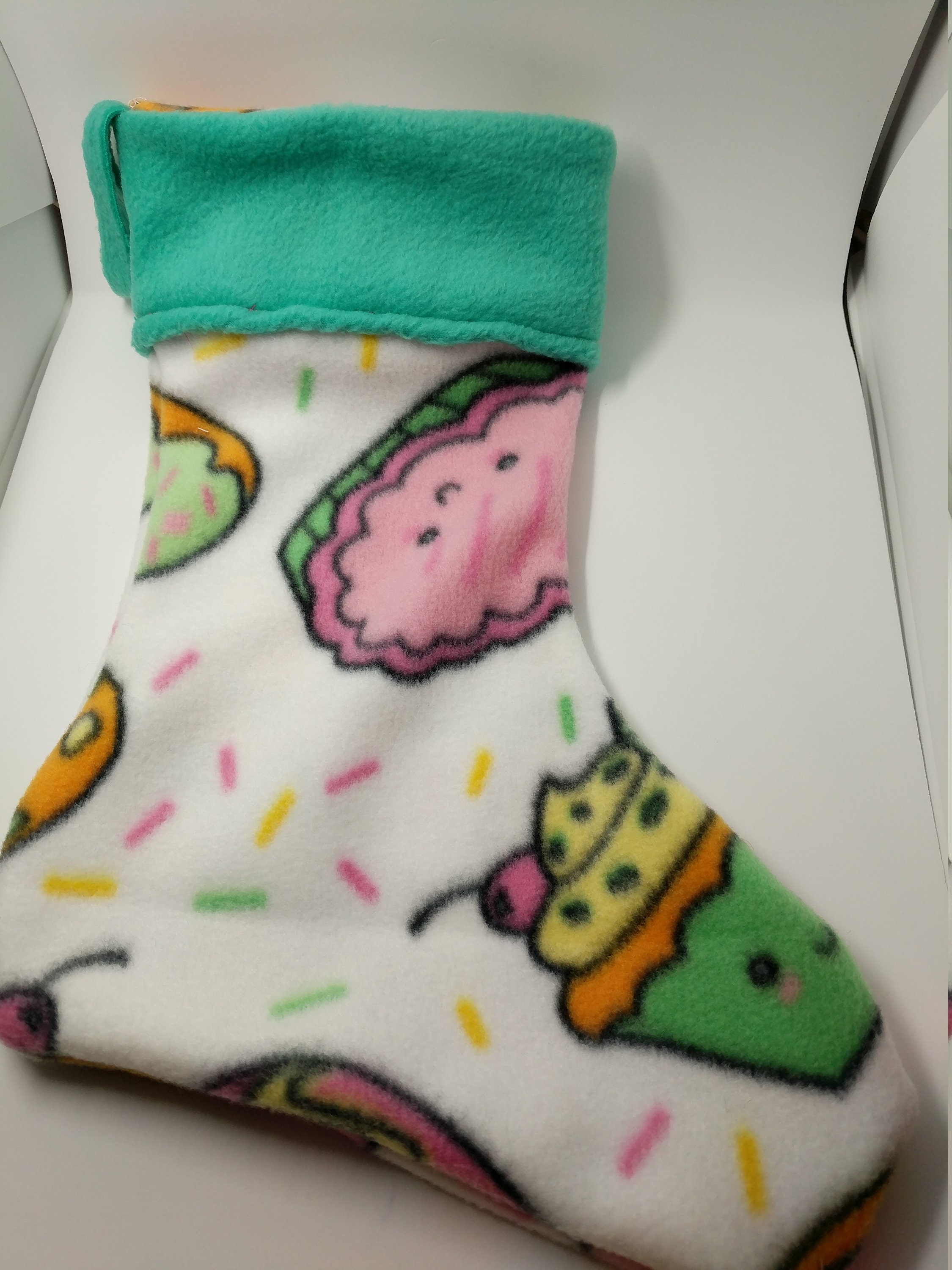 Kawaii Christmas Stocking Choose Cupcakes or Donuts - Cute Kid's ...