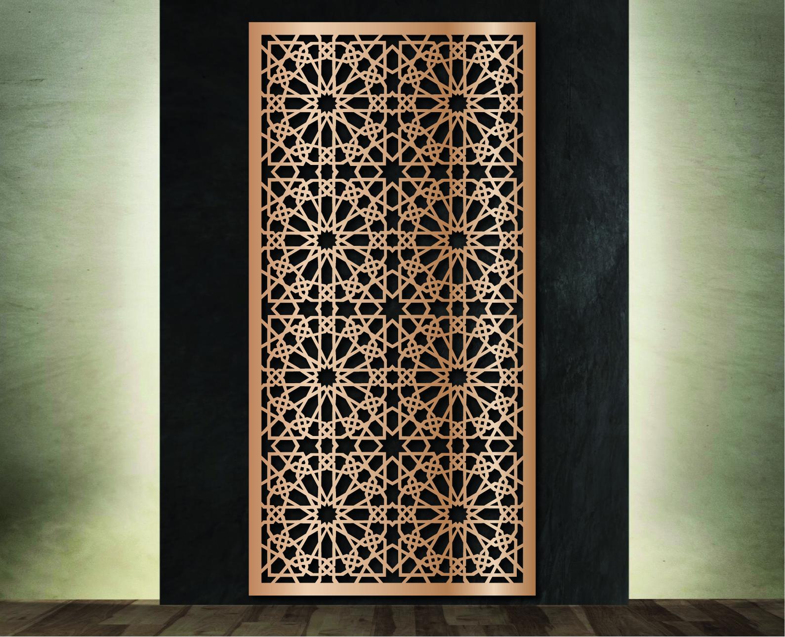 Decorative Wood Panel With Arabic Pattern, Wall Decor, Moroccan ...
