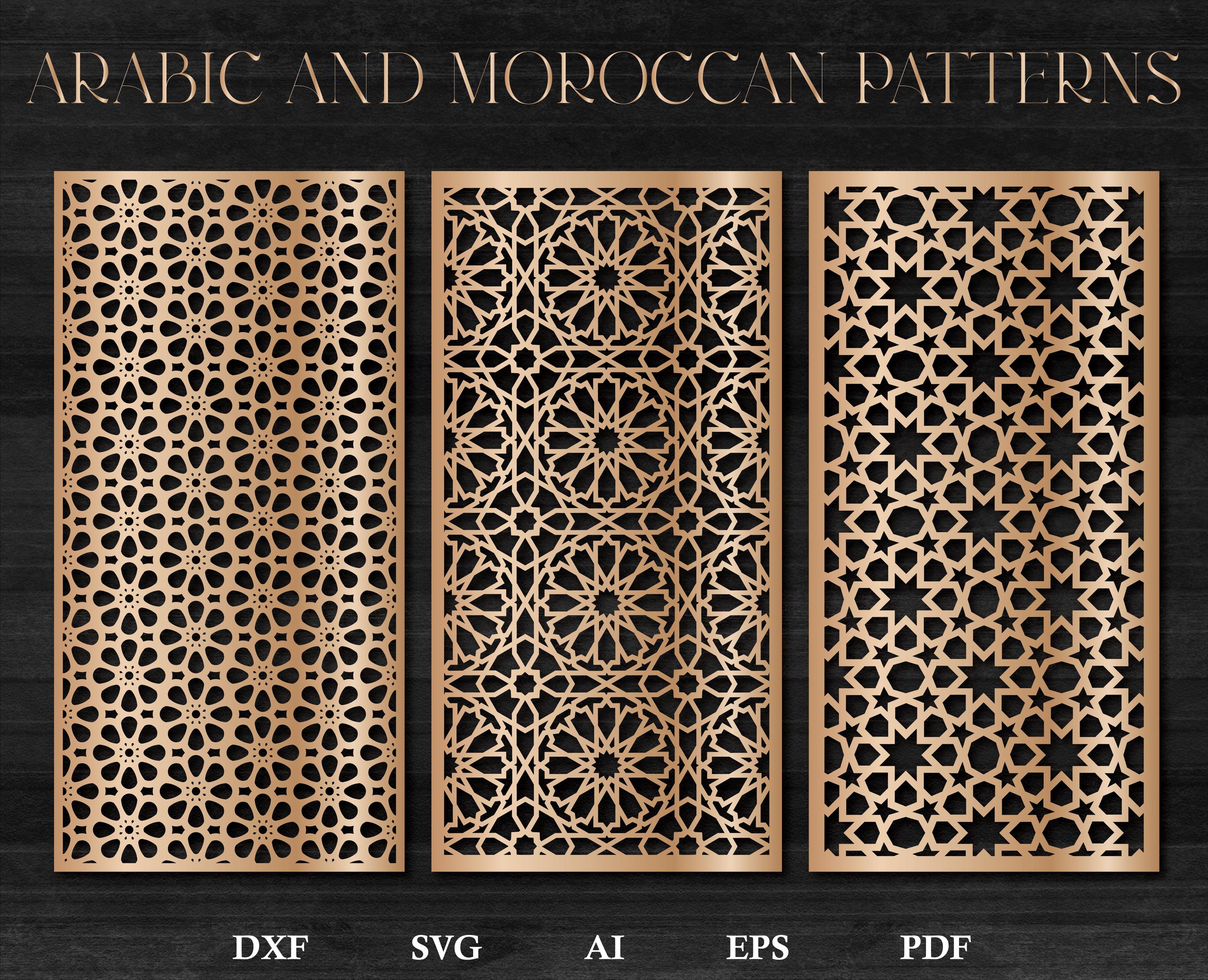 Arabic Pattern Decorative Panel, Moroccan Ornaments, Islamic Graphics ...