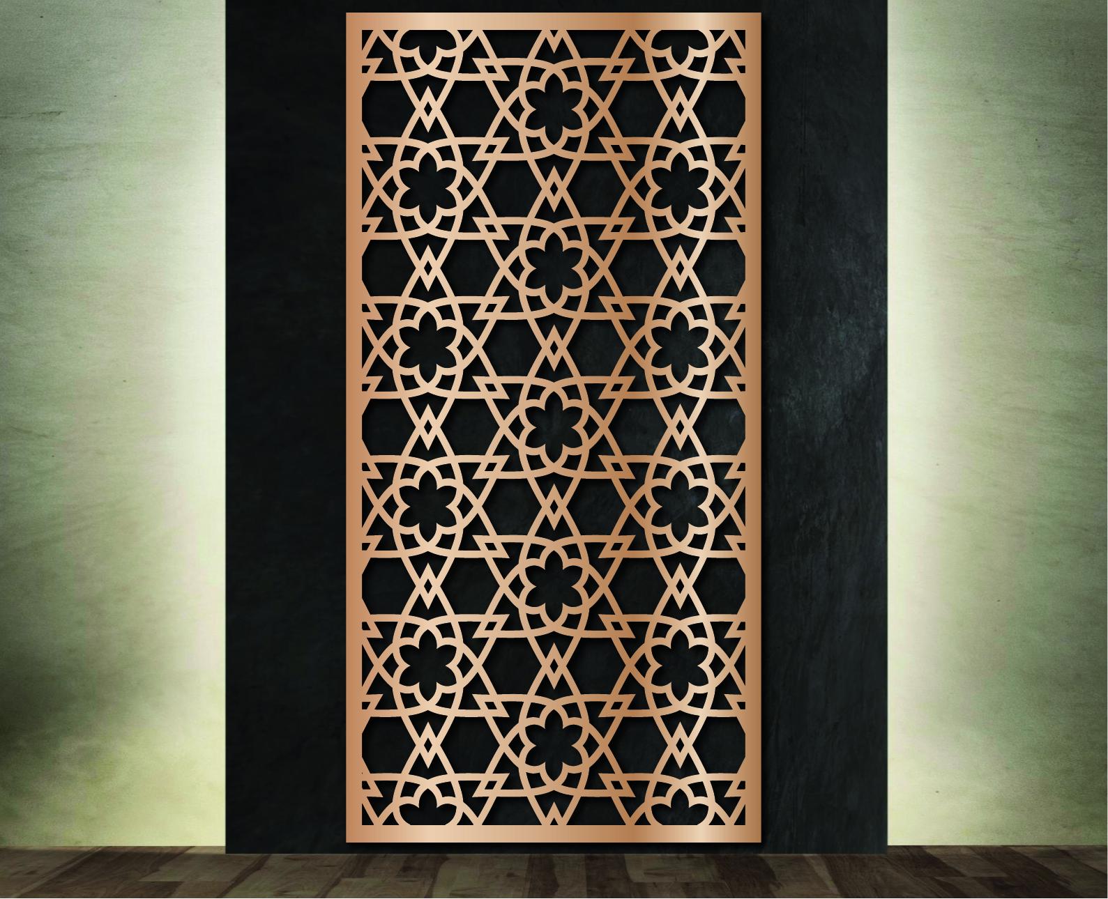 Decorative Wood Panel With Arabic Pattern, Wall Decor, Moroccan ...