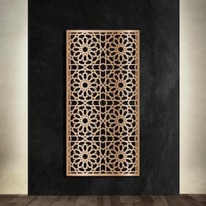 Decorative Wood Panel With Arabic Pattern, Wall Decor, Moroccan ...