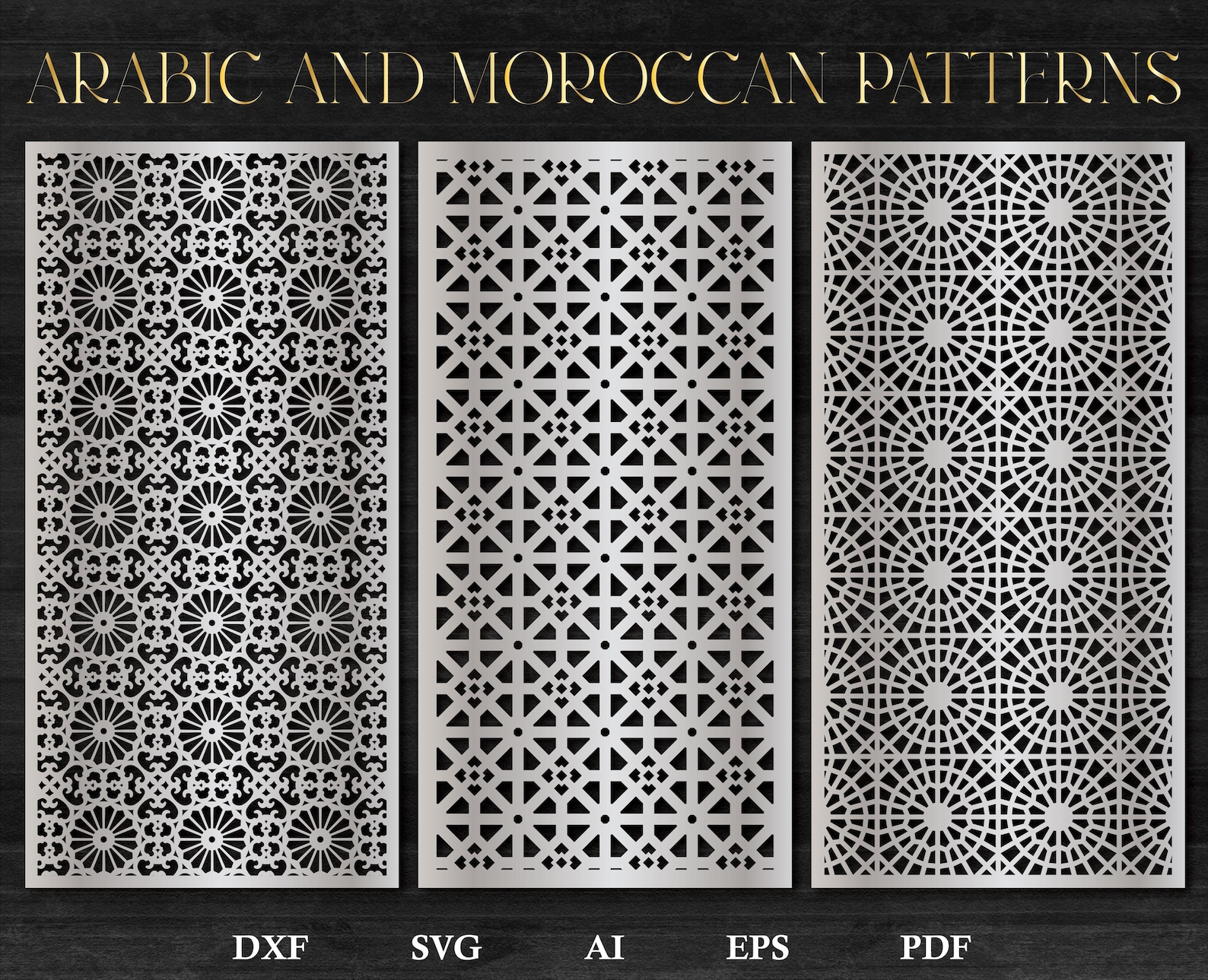 Decorative Wood Panel With Arabic Pattern, Wall Decor, Moroccan ...