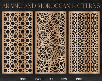 Decorative Wood Panel With Arabic Pattern, Wall Decor, Moroccan ...