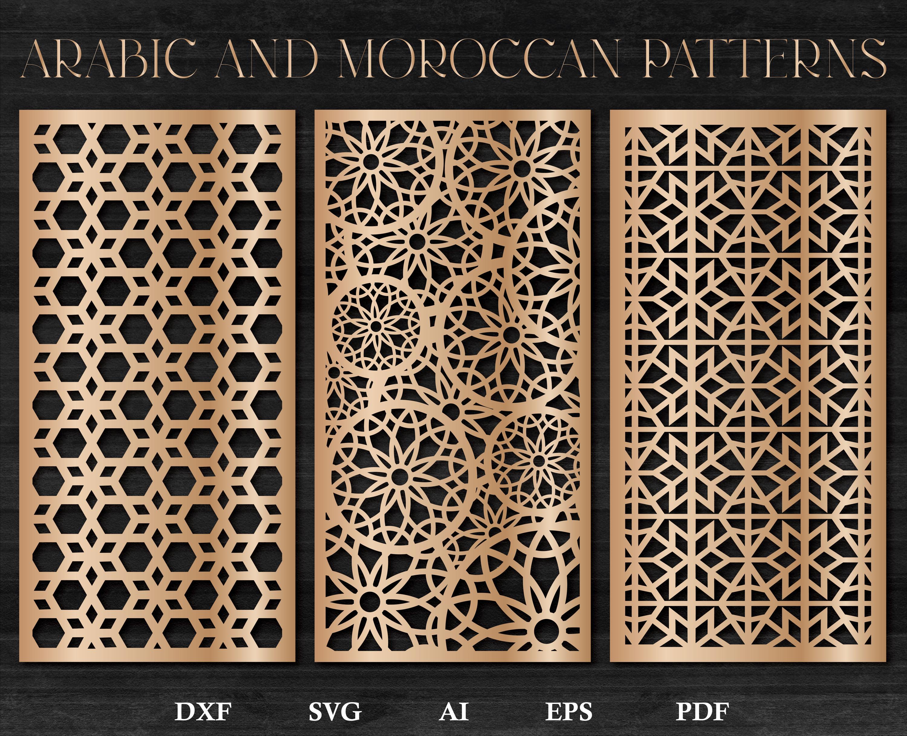 Decorative Wood Panel With Arabic Pattern, Wall Decor, Moroccan ...