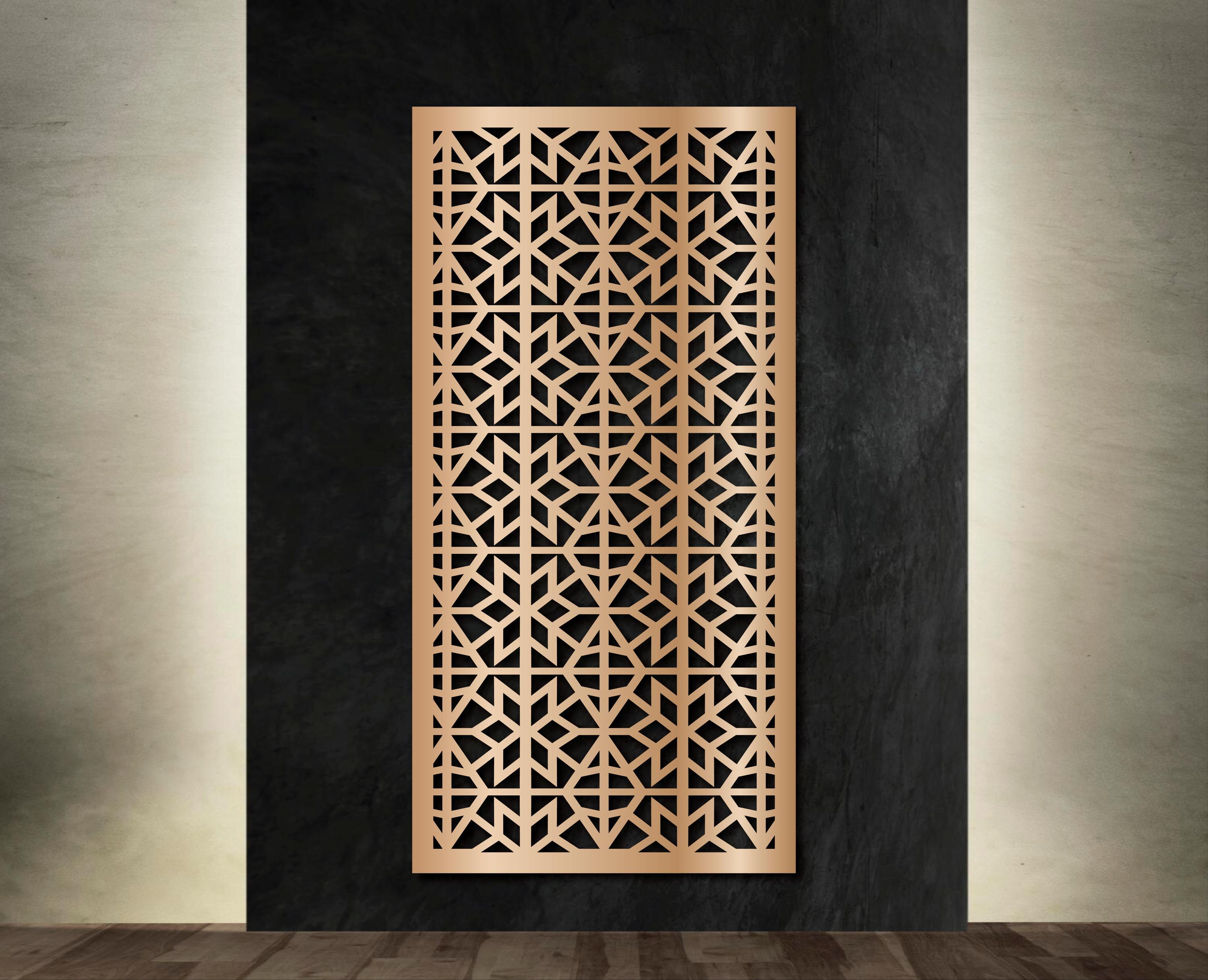 Decorative Wood Panel With Arabic Pattern, Wall Decor, Moroccan ...