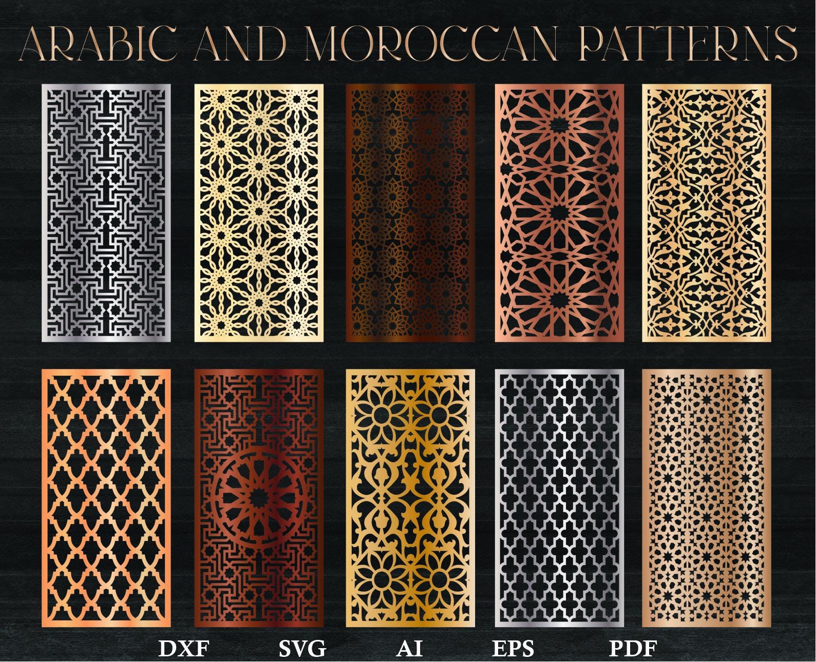 20 Art Deco Wall Panel Designs for Decorative Partitions – Laser Cut ...