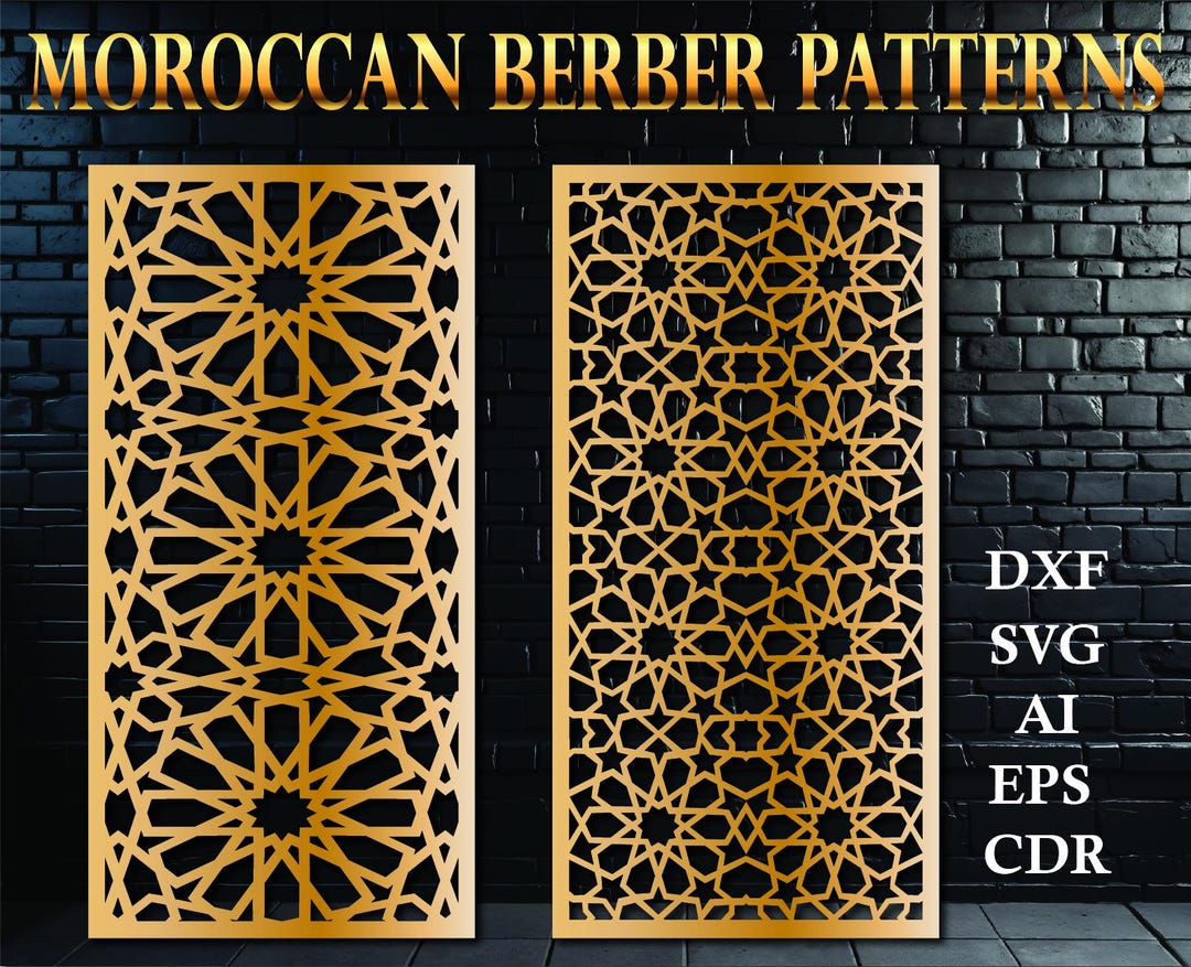 Moroccan-inspired Decorative Panel With Berber and Arabic Patterns ...