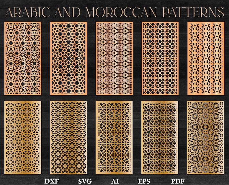Сollection of 22 Panels With Arabic Moroccan Pattern, Interroom ...