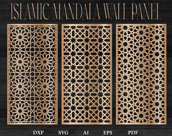 Morocco Geometric Laser Cutting Templates, Digital Pattern Set. Cnc ...