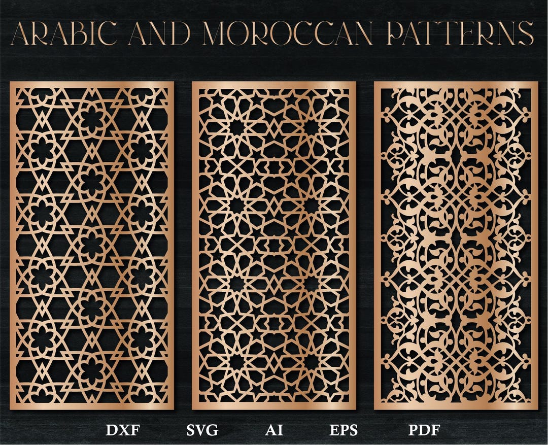 Decorative Wood Panel With Arabic Pattern, Wall Decor, Moroccan ...