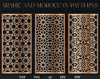 Decorative Wood Panel With Arabic Pattern, Wall Decor, Moroccan ...