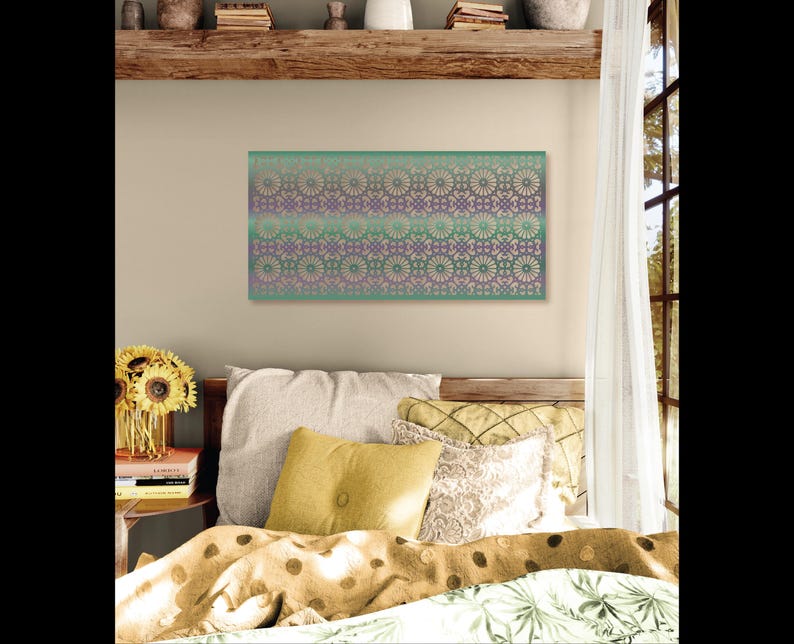 Decorative Wood Panel With Arabic Pattern, Wall Decor, Moroccan ...