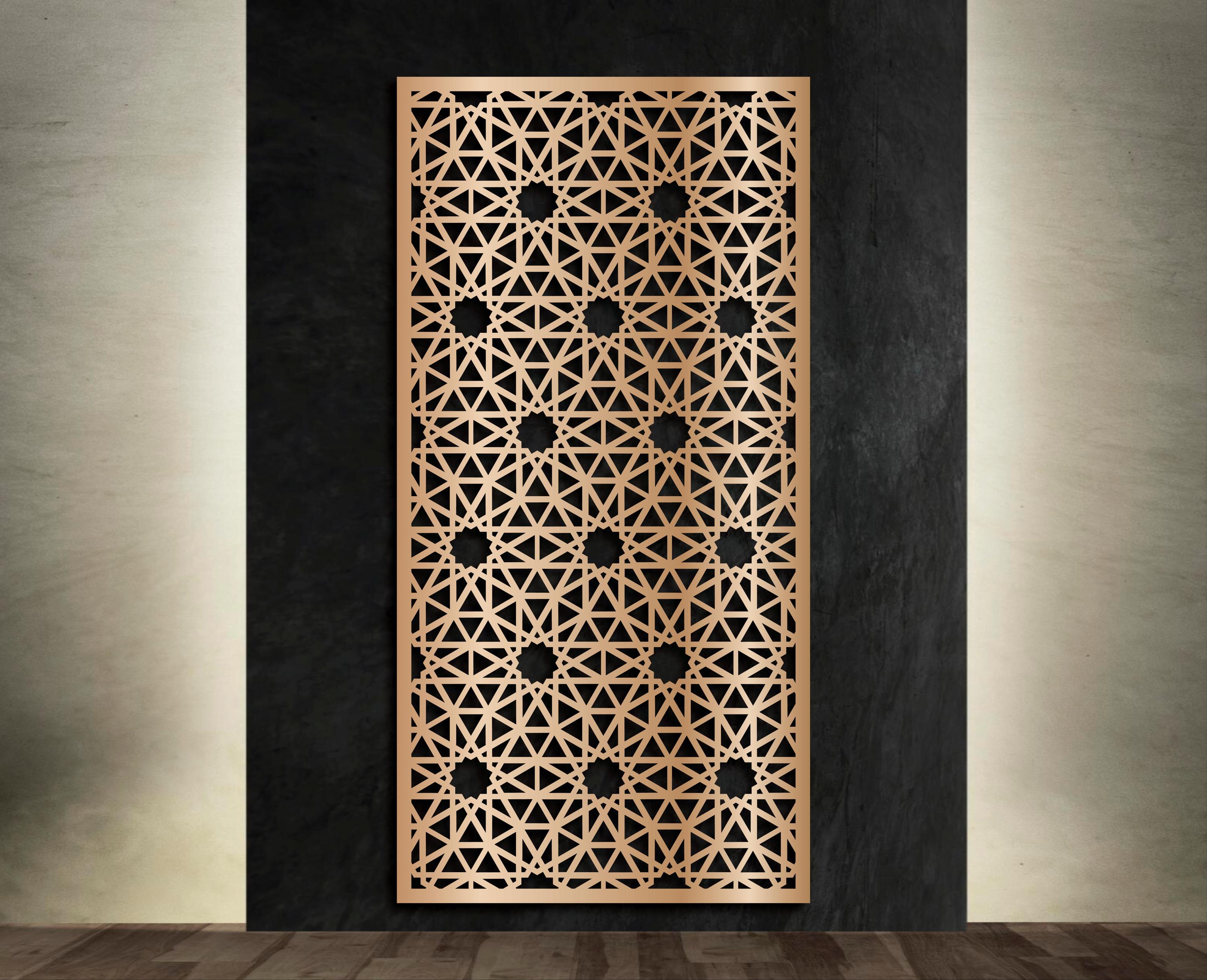 Moroccan-inspired Decorative Wooden Panel | Intricate Arabic Patterns ...