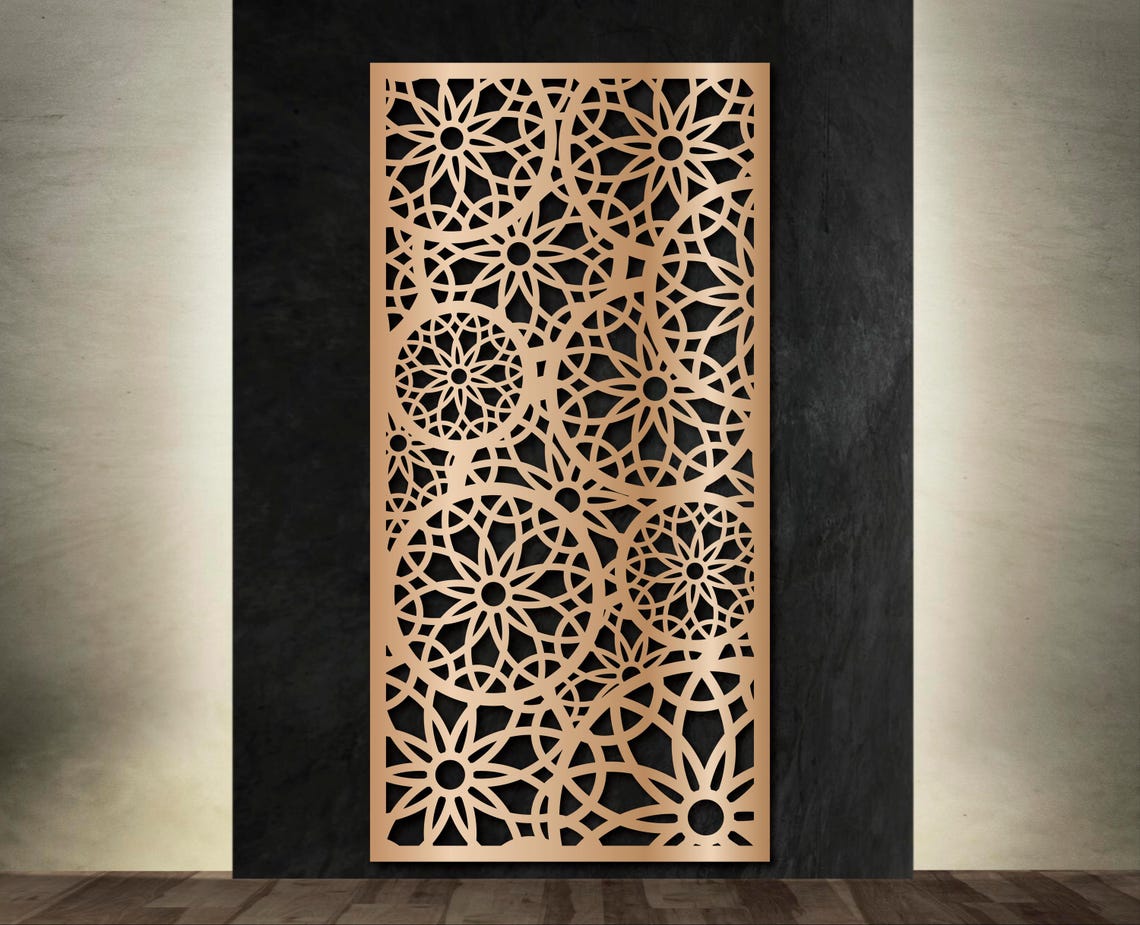 Decorative Wood Panel With Arabic Pattern, Wall Decor, Moroccan ...