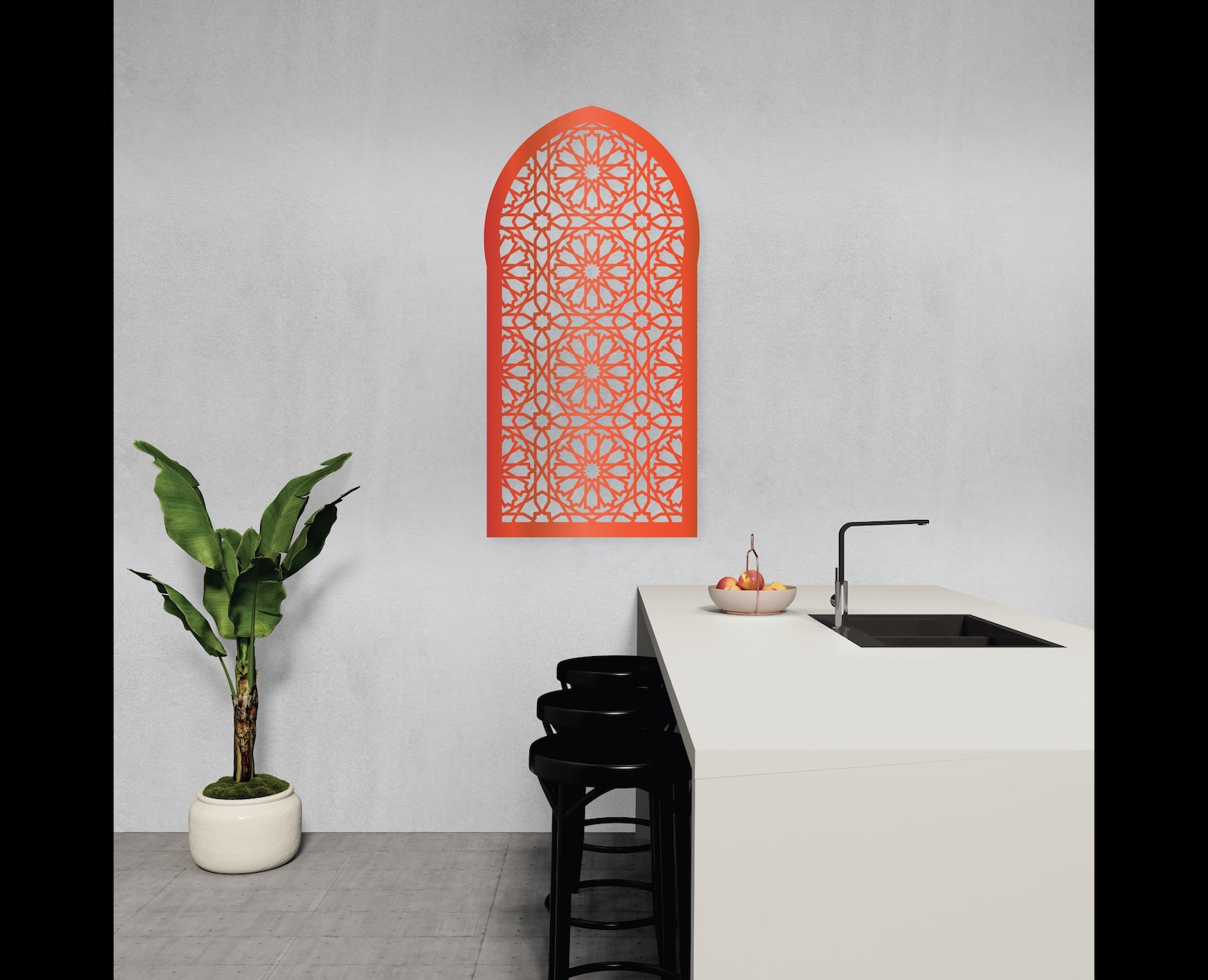 Decorative Wood Panel With Arabic Pattern, Wall Decor, Moroccan ...