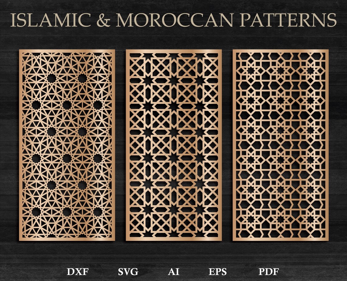 Moroccan-inspired Decorative Wooden Panel | Intricate Arabic Patterns ...