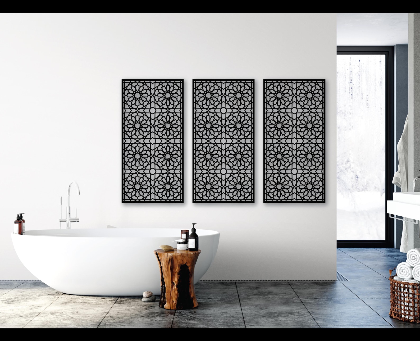 Сollection of 22 Panels With Arabic Moroccan Pattern, Interroom ...