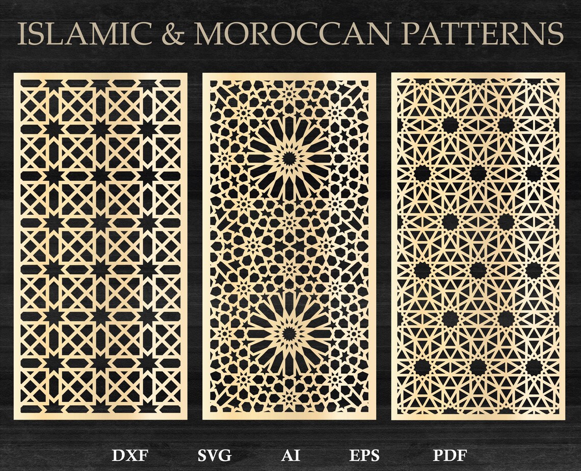 Decorative Wood Panel With Arabic Pattern, Wall Decor, Moroccan ...