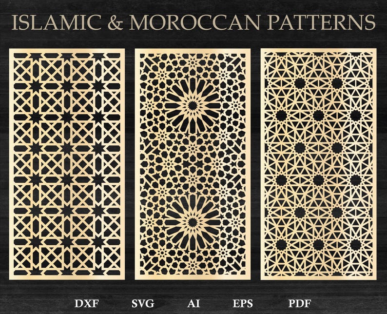 Decorative Wood Panel With Arabic Pattern, Wall Decor, Moroccan ...