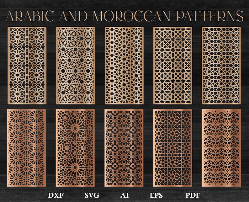 Сollection of 22 Panels With Arabic Moroccan Pattern, Interroom ...