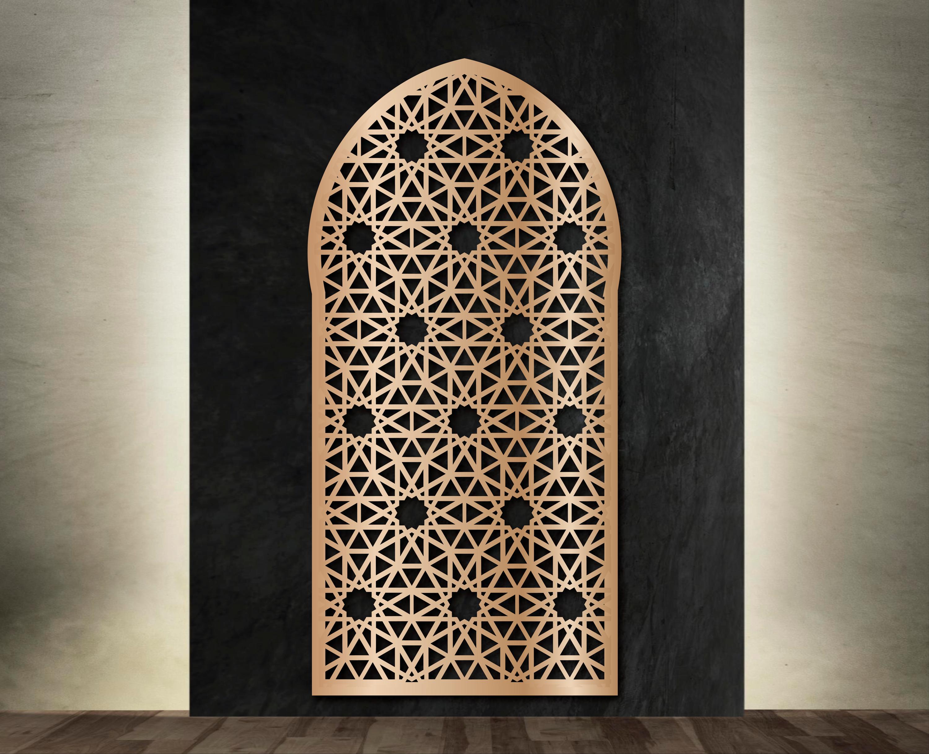 Decorative Wood Panel With Arabic Pattern, Wall Decor, Moroccan ...