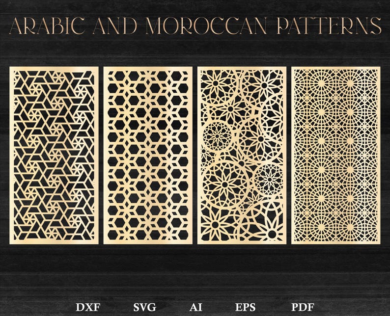 Сollection of 22 Panels With Arabic Moroccan Pattern, Interroom ...
