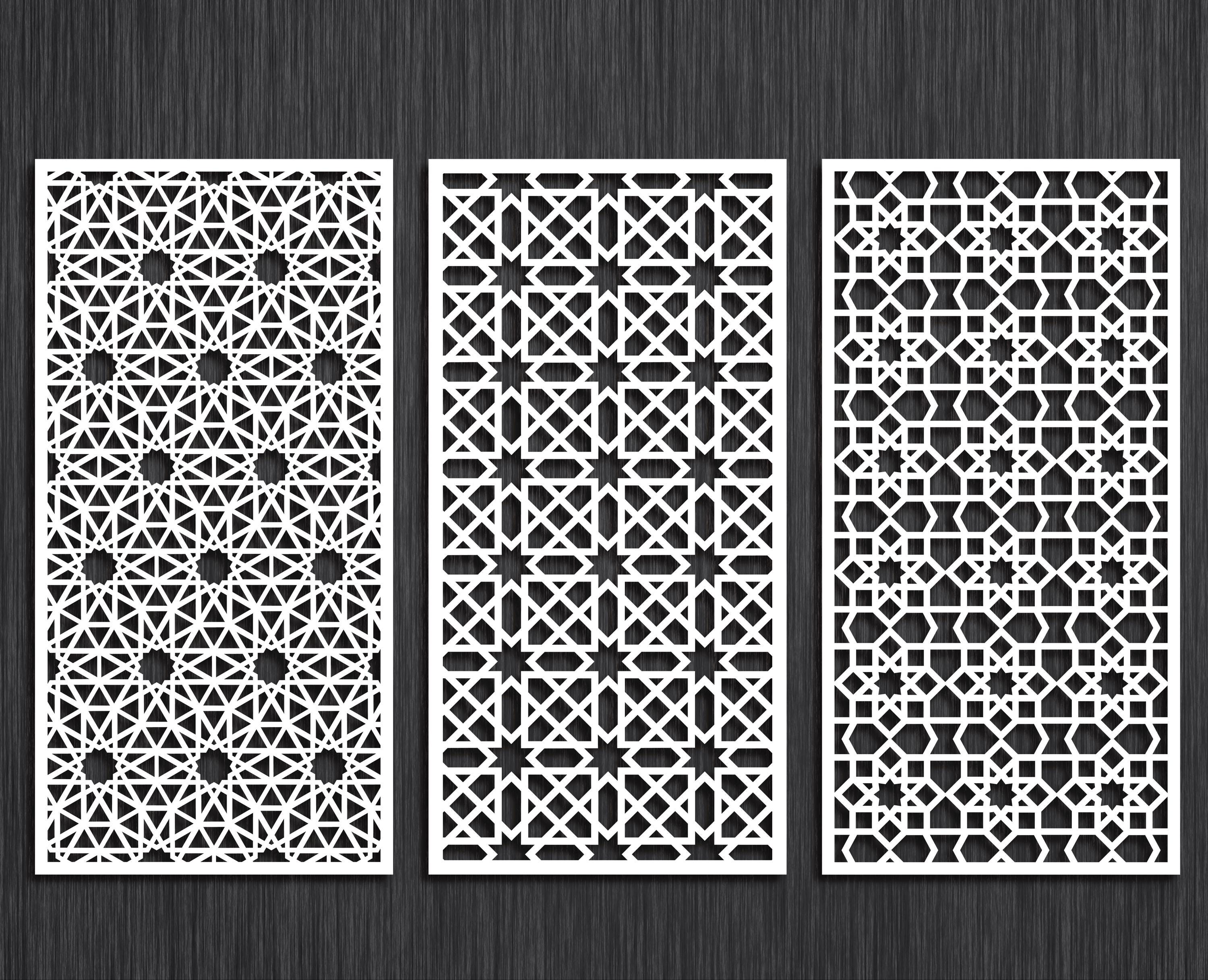 Moroccan-inspired Decorative Wooden Panel | Intricate Arabic Patterns ...
