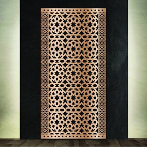 Decorative Wooden Panel With Intricate Arabic Patterns – Moroccan ...