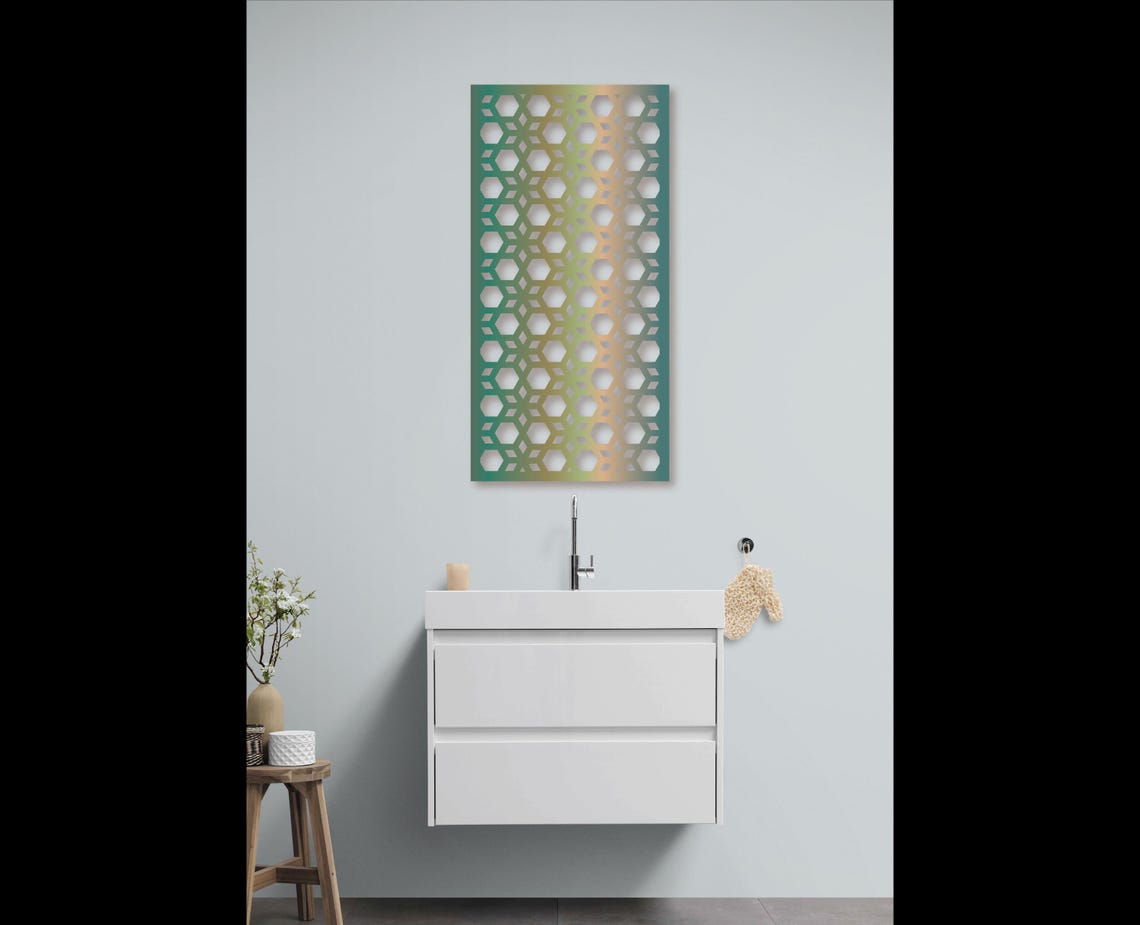 Decorative Wood Panel With Arabic Pattern, Wall Decor, Moroccan ...