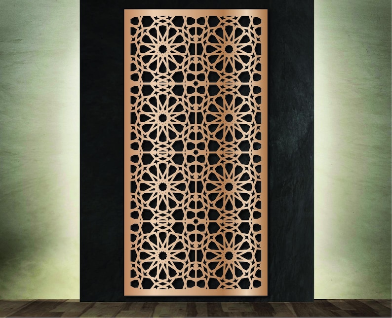 Decorative Wood Panel With Arabic Pattern, Wall Decor, Moroccan ...