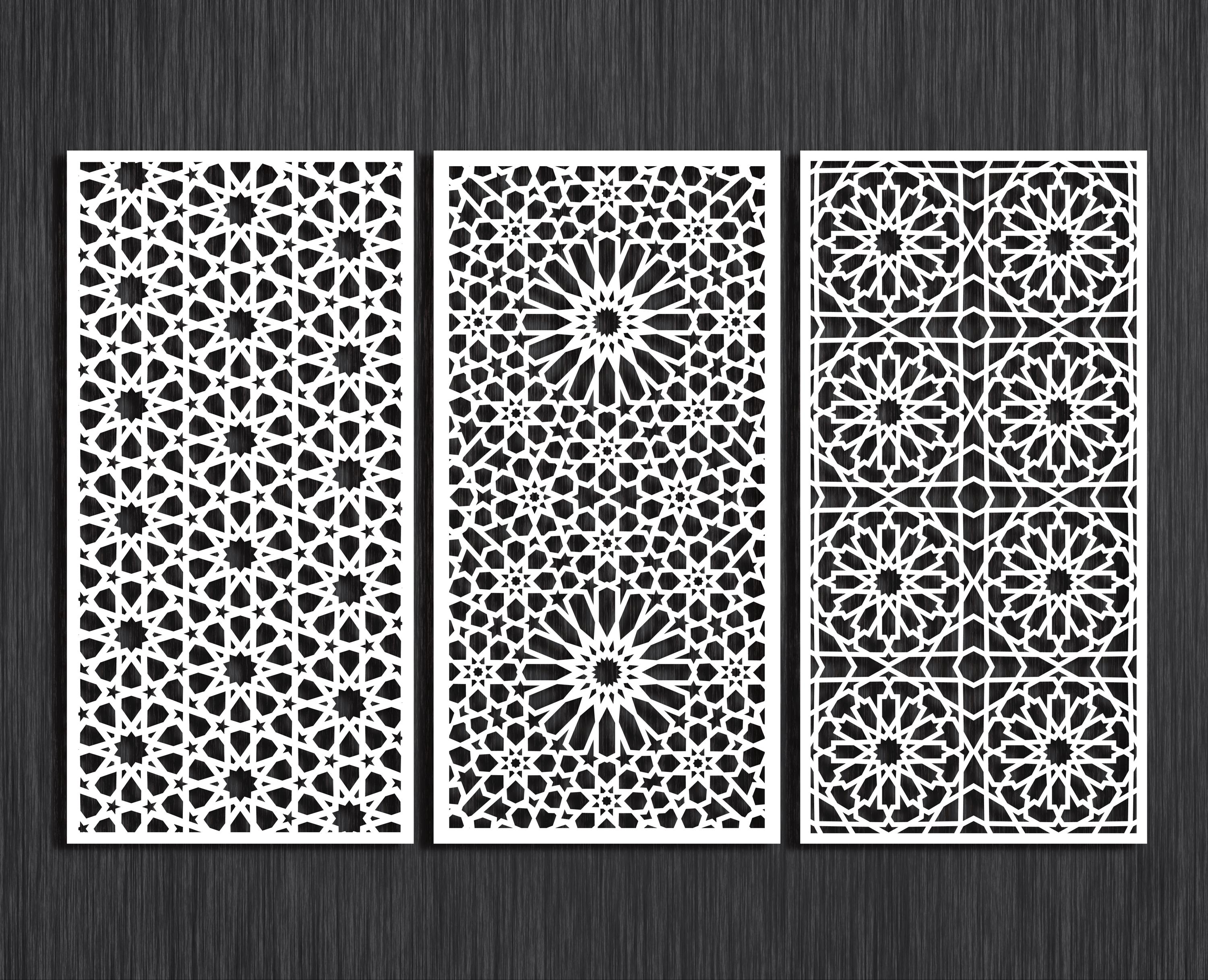 Decorative Wood Panel With Arabic Pattern, Wall Decor, Moroccan ...