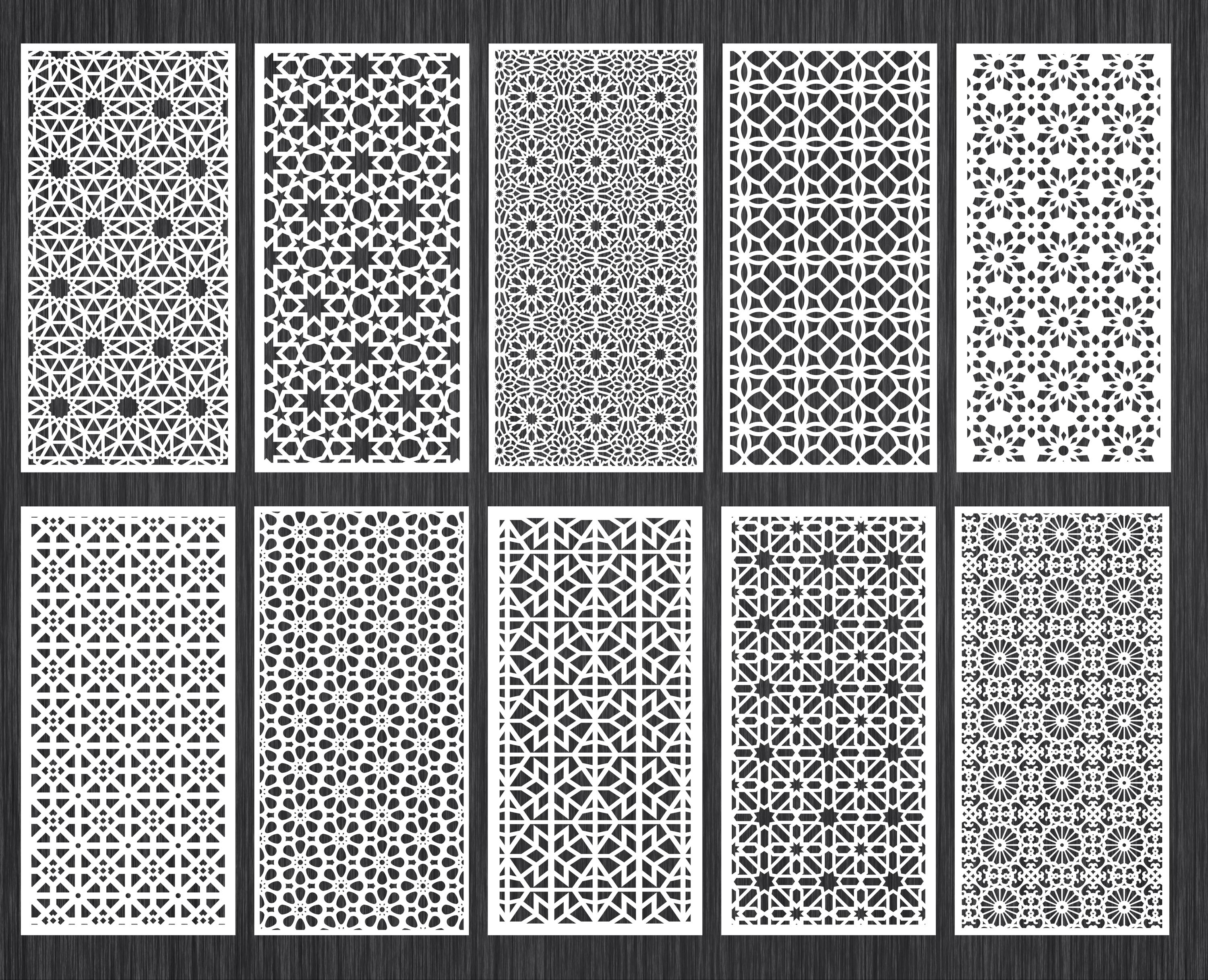 Сollection of 22 Panels With Arabic Moroccan Pattern, Interroom ...