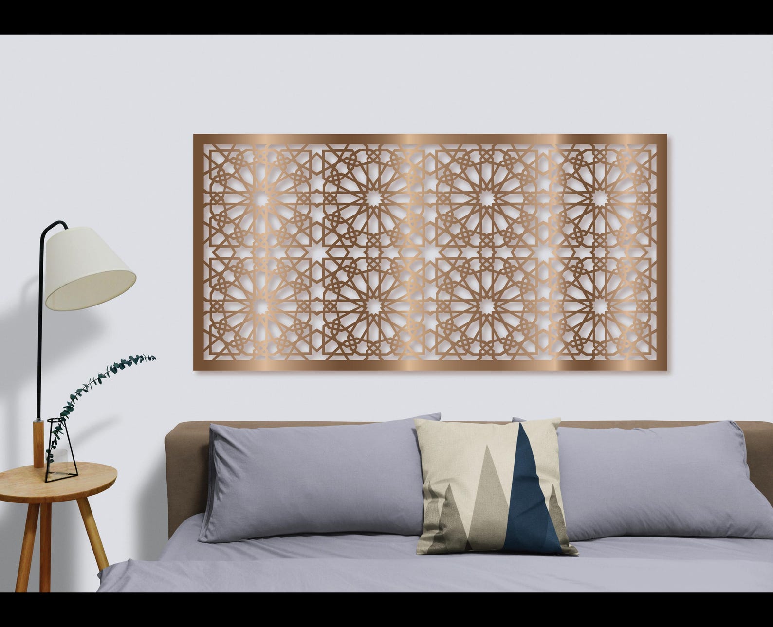 Decorative Wood Panel With Arabic Pattern, Wall Decor, Moroccan ...