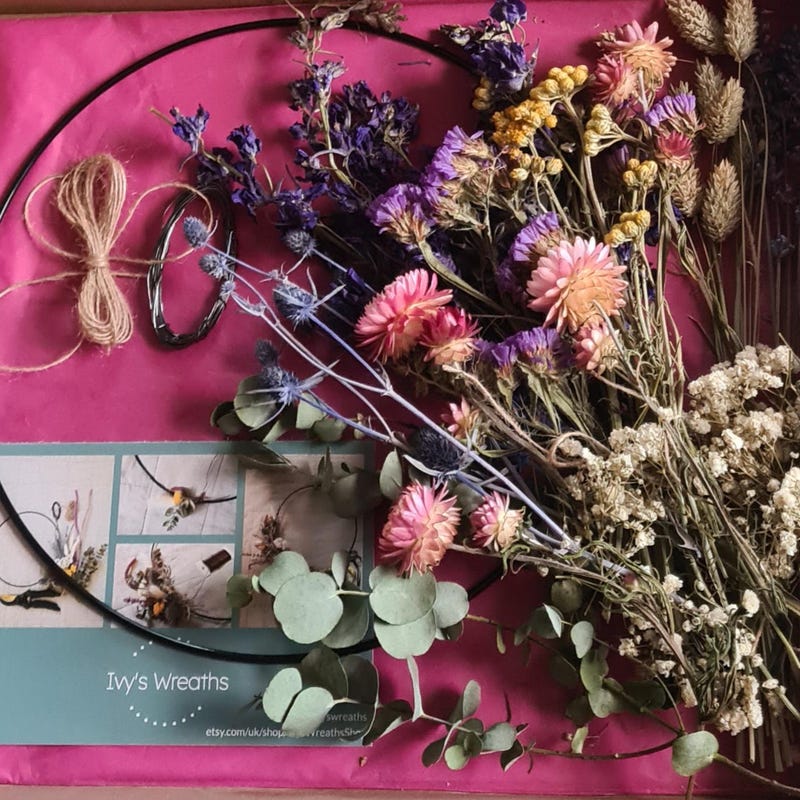 Dried Flower Hoop Kits - Etsy UK