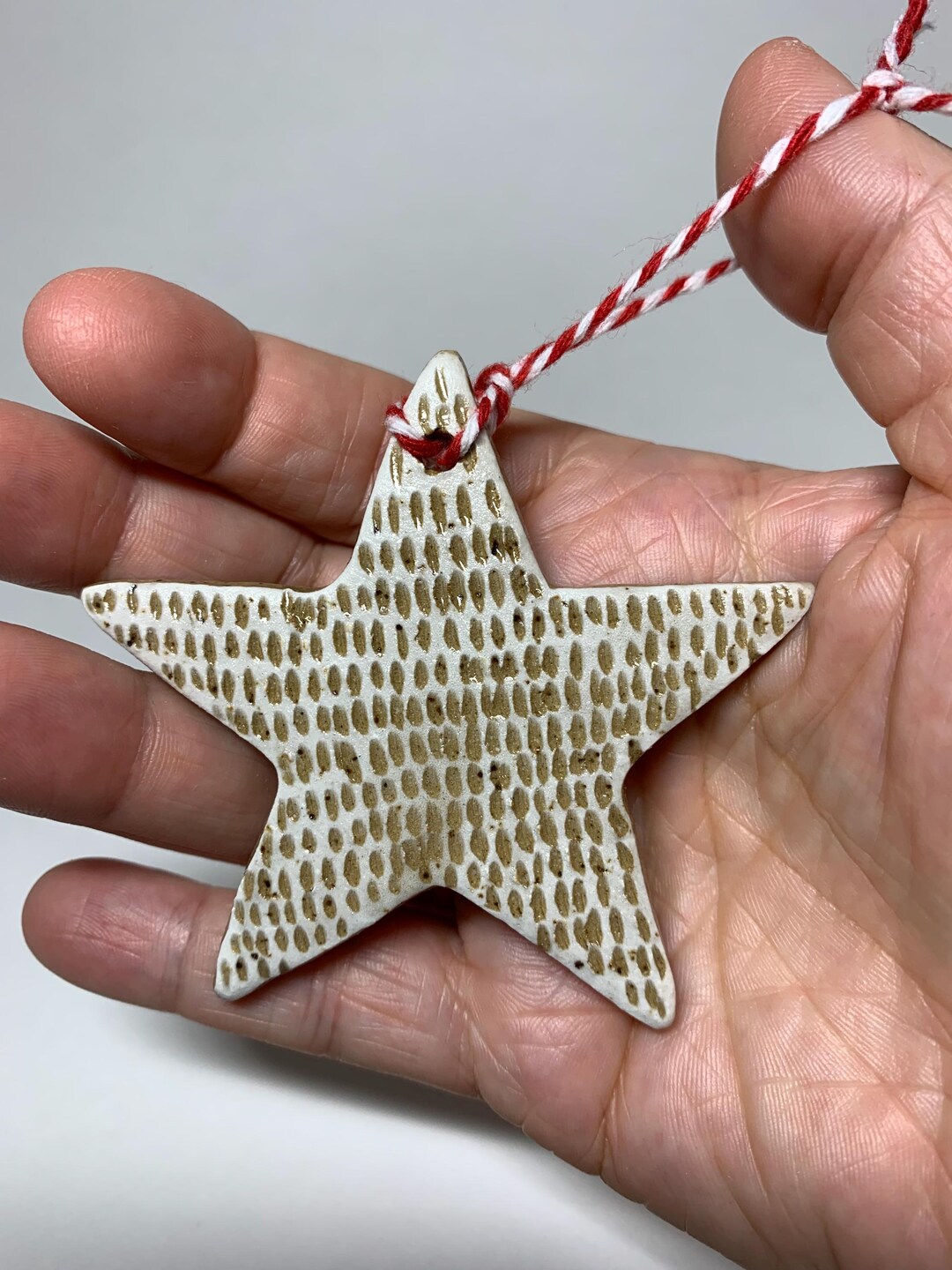 Gingerbread Look Handmade Star Ceramic Christmas Tree Ornament - Etsy