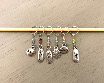 Stitch Markers for Knitting - Set of 6 - Etsy