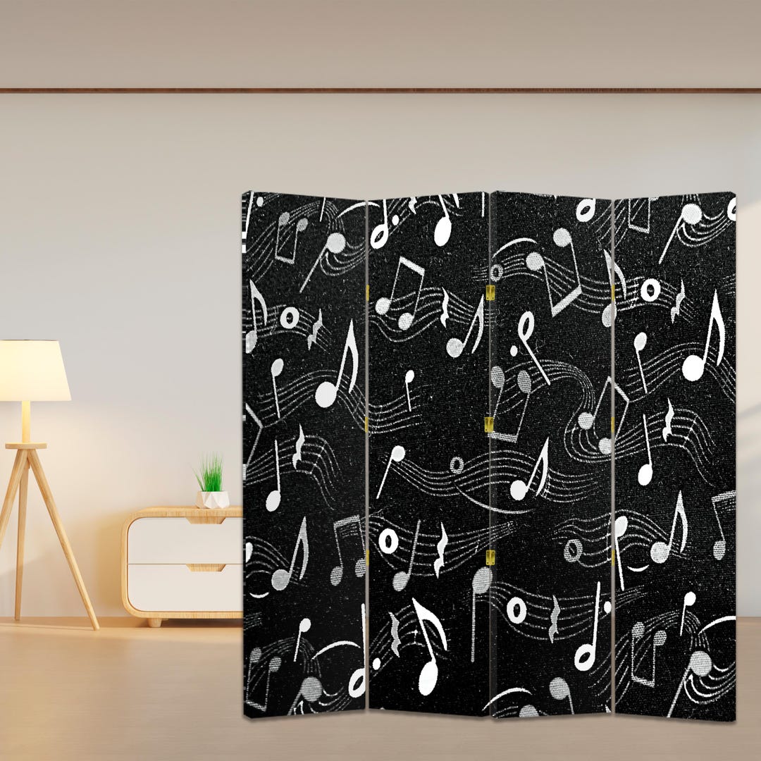 Vintage Music Notes Decor Room Divider Abstract Home Decor Music Lover ...
